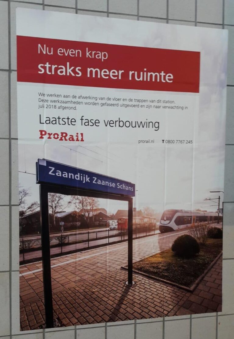 Station Zaandijk Zaanse Schans: in juli af? - De Orkaan