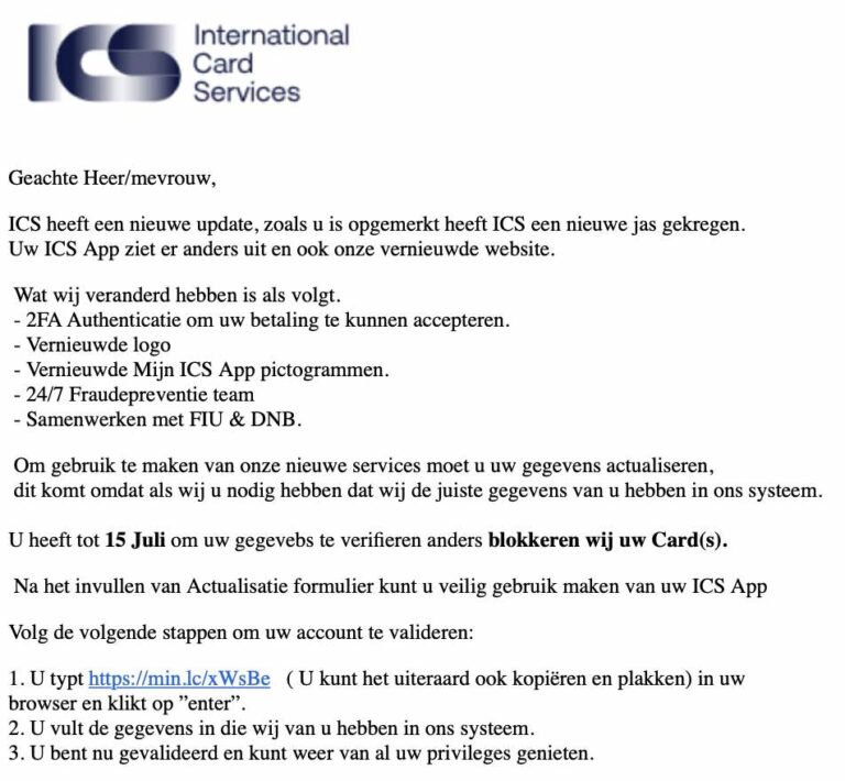Credit Card-phishing - De Orkaan