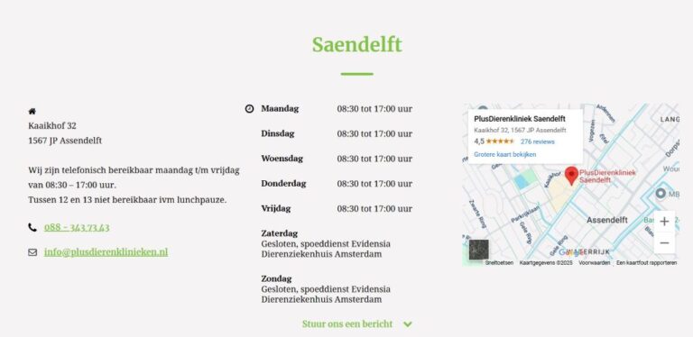 PlusDierenkliniek Saendelft vanaf 9 juni gesloten - De Orkaan